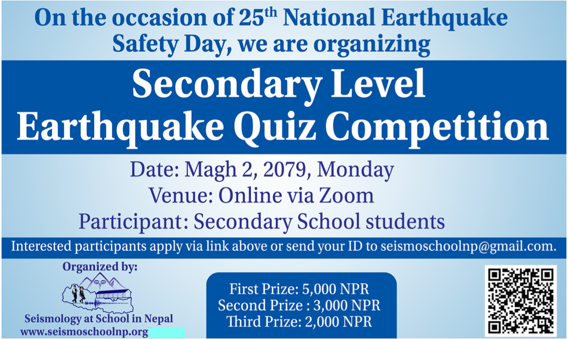 Secondary Level Earthquake Quiz Competition – Seismo-at-School in Nepal